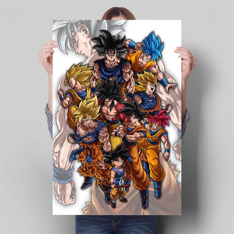 Full Dragon Ball Z Goku All Form Poster | Dragon Ball Z Shop