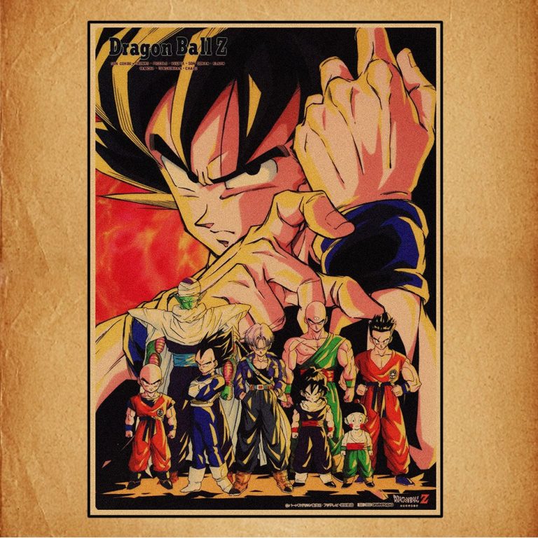 Japanese Surrounding Goku Gohan Vegeta Dragon Ball Poster | Dragon Ball ...